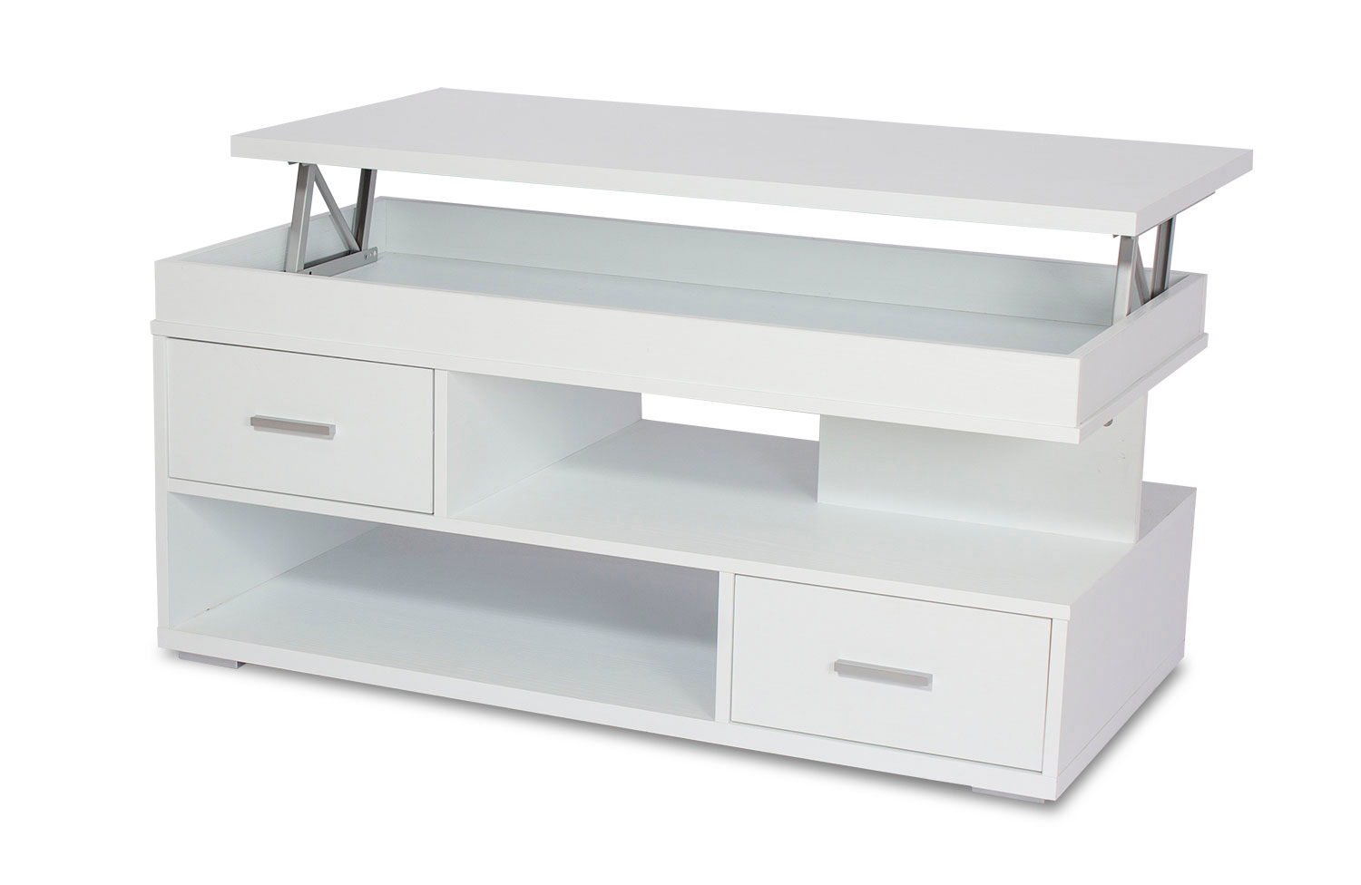 Mesa de centro elevable en blanco poro | Rapimueble