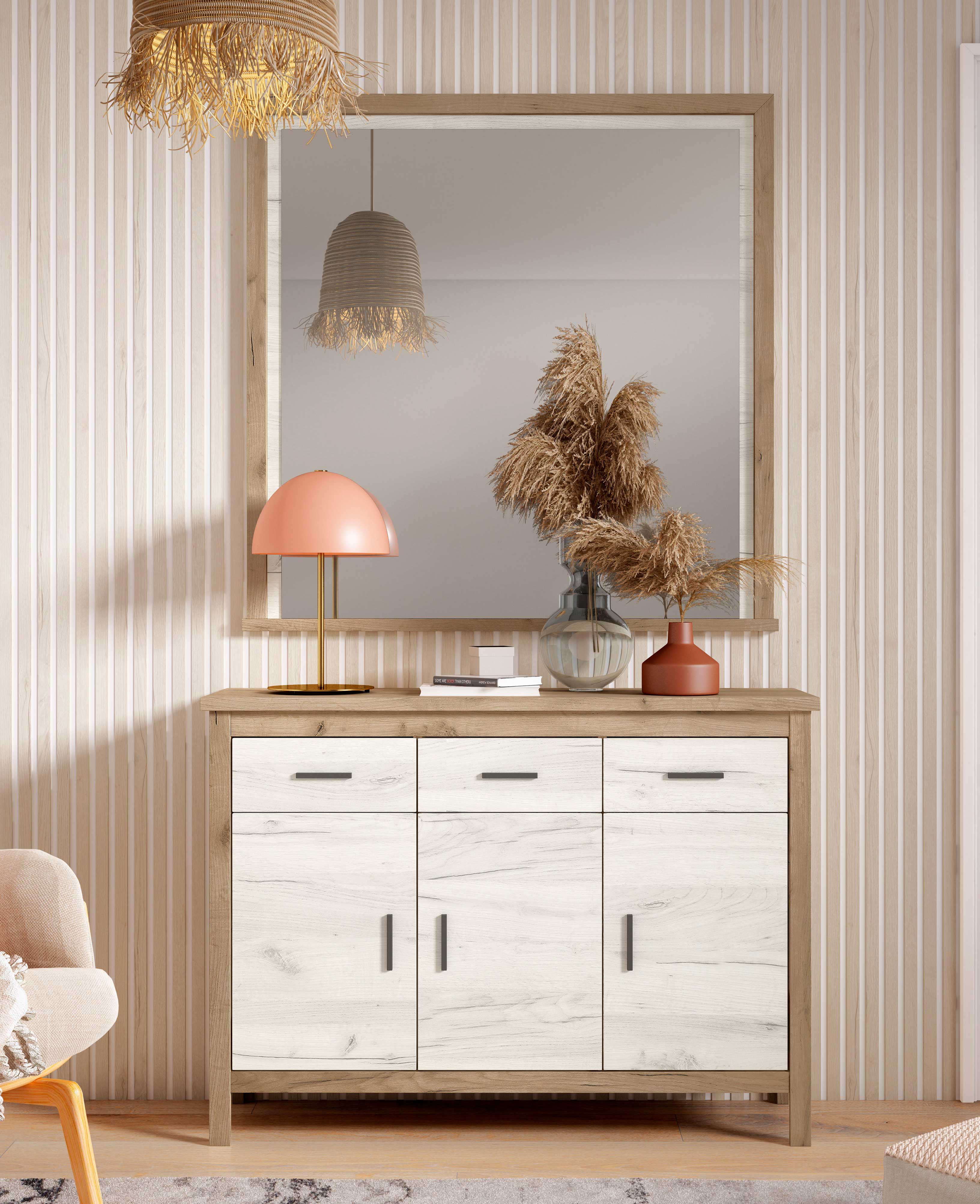 Consola con espejo en nordik | Rapimueble